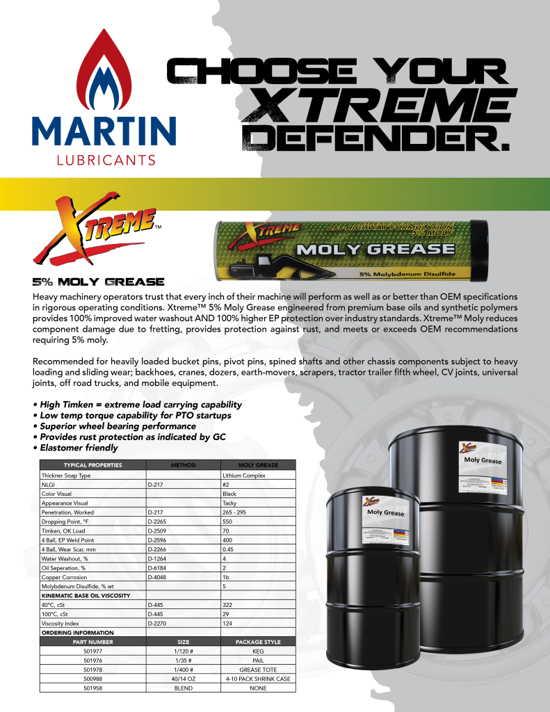 Martin Lubricants Xtreme Grease Information Sheet